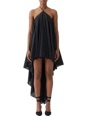 Jacquemus Cotton Blend Mini Dress - Black