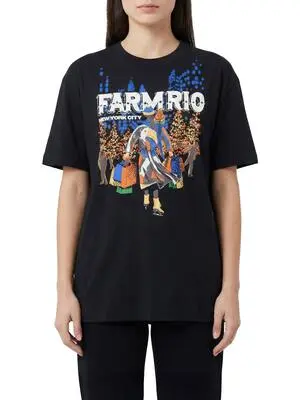 Farm Rio Printed T-shirt - Black