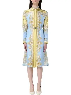 Versace Printed Shirt Dress - Yellow