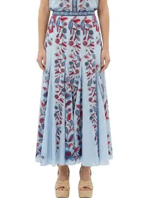 Farm Rio Printed Skirt - Blue