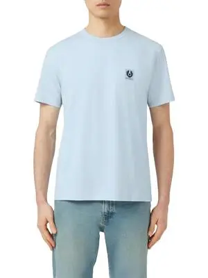 Belstaff Cotton T-shirt With Logo - Blue