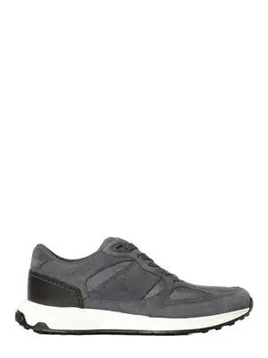 TOD'S Suede And Mesh Lace-up Sneakers - Grey