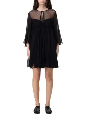Chloé Silk Mini Dress - Black