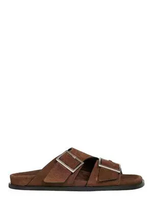 ALOHAS Suede Mules - Brown