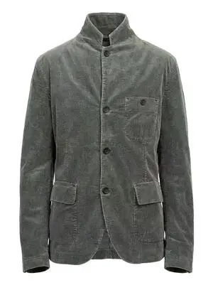 HANNES ROETHER Corduroy Button Jacket - Grey