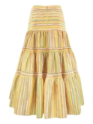 Alexis Striped Skirt - Yellow