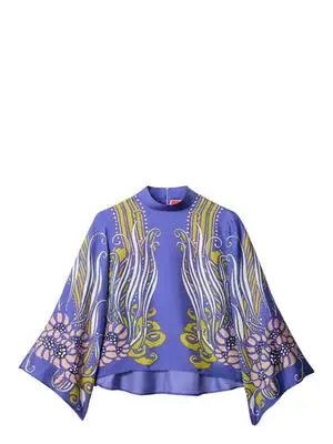 La DoubleJ Floral Print Top - Purple