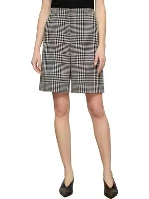 Lafayette 148 New York Plaid Shorts - Black