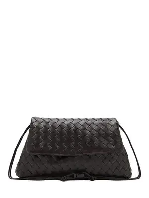 Bottega Veneta Giorno Intrecciato Leather Dust Bag Brown