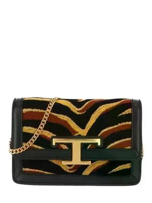 TOD'S Animal-print Shoulder Bag - Black