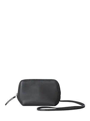 THE ROW Owen Wristlet Pouch - Black
