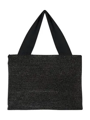 THE ROW Loretta Raffia Tote Bag - Black