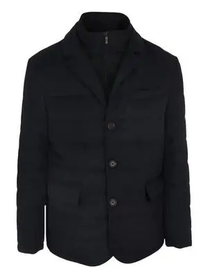 Corneliani Button-up Padded Jacket - Blue