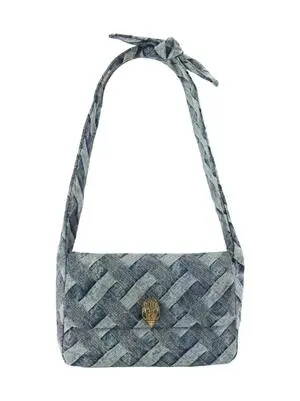 Kurt Geiger Kensington Woven Shoulder Bag - Blue