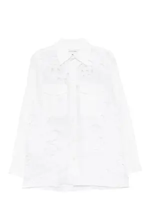 MARINE SERRE Embroidered Shirt - Neutrals