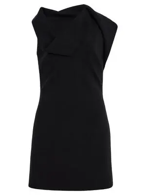 FERRAGAMO Asymmetric Mini Dress - Black