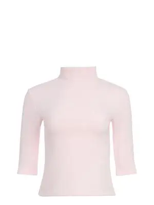 THE PARK Thea Stretch-knit Top - Light Pink