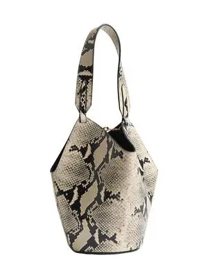Khaite Lotus Mini Embossed Leather Tote - Python