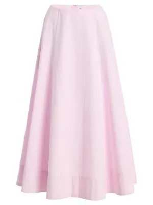 Adam Lippes Rene Cotton Poplin Skirt - Light Pink