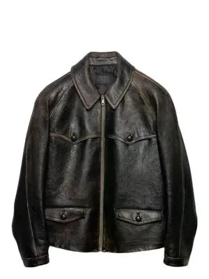 Prada Leather Jacket - Black
