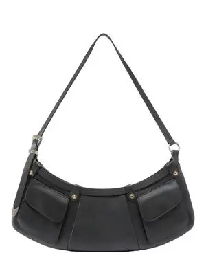 Pinko Studded Pocket Shoulder Bag - Black