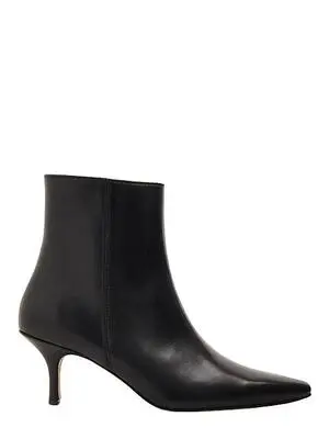 Whistles Pointed-toe Leather Heeled Ankle Boots - Black