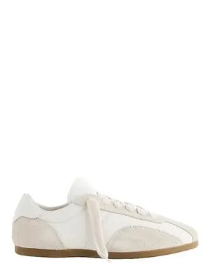 REPRESENT Low Pro Leather And Suede Trainers - White