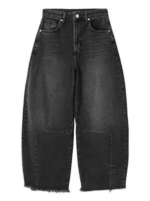ALLSAINTS Payton Barrel-leg High-rise Stretch-denim Jeans - Washed Black
