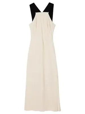 Whistles Slim-fit Woven Midi Dress - Cream