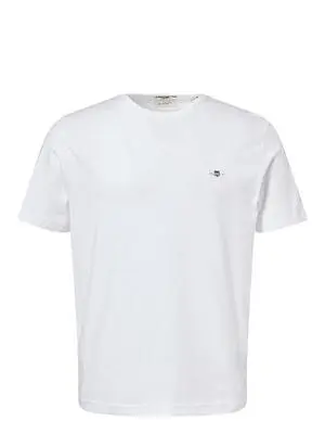 Gant Shield Embroidered-logo Cotton T-shirt - White