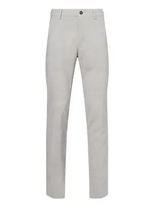 Eleventy Flat Front Wool Chino Trousers - Gray