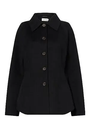 ROHE FRAMES Sculptural Wool Jacket - Black