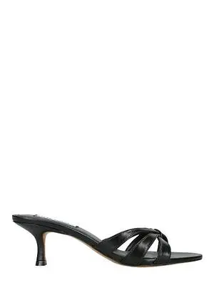 Steve Madden Cary Leather Heeled Sandals - Black
