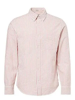 Gant Classic Striped Cotton Shirt - Rose Red