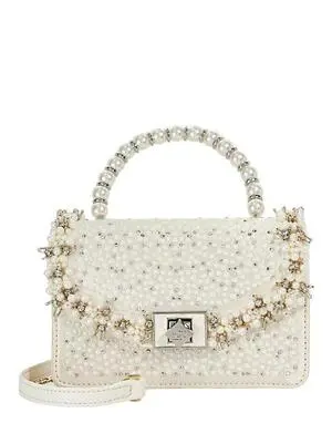 DUNE Woven Top-handle Bag - Ivory Satin