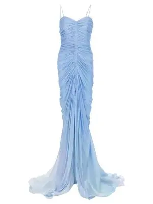 ANA RADU Draped Maxi Dress - Blue