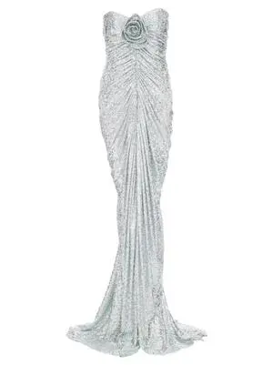ANA RADU Starlume Strapless Dress - Silver