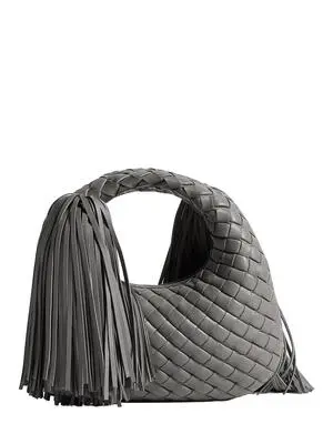 Bottega Veneta Baby Padded Intrecciato Top Handle Bag Basalt