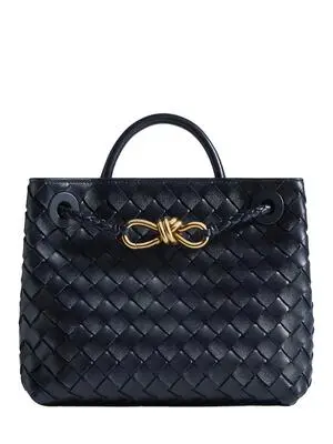 BOTTEGA  VENETA Intrecciato Leather Andiamo Bag - Midnight