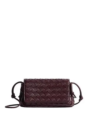 BOTTEGA  VENETA Intrecciato Nappa Leather Pouch - Deep Mahogany