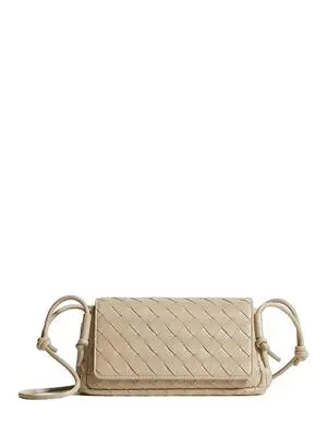 BOTTEGA  VENETA Intrecciato Nappa Leather Pouch Ecru