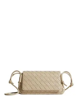 Bottega Veneta Intrecciato Nappa Leather Pouch Ecru