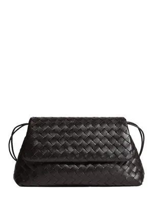 BOTTEGA  VENETA Intrecciato Leather Pouch With Flap - Fondant