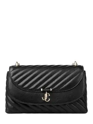 JIMMY CHOO Curve Crossbody Bag - Black/shiny Gold