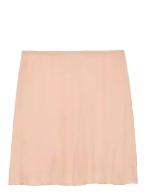 Rixo Mini Slip Skirt Beige