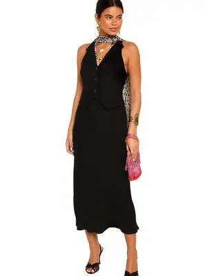 Rixo Kimmy Midi Dress Regular - Black