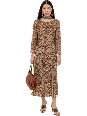 RIXO Coralyn Mila Leopard Dress
