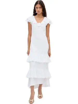 Rixo Benoite Regular Dress - Ivory