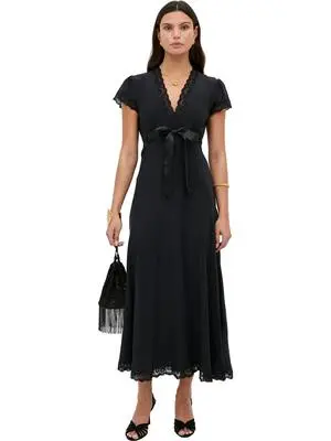 Rixo Marlice Midi Dress - Black