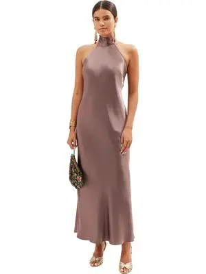 Rixo Maura Gown Brown